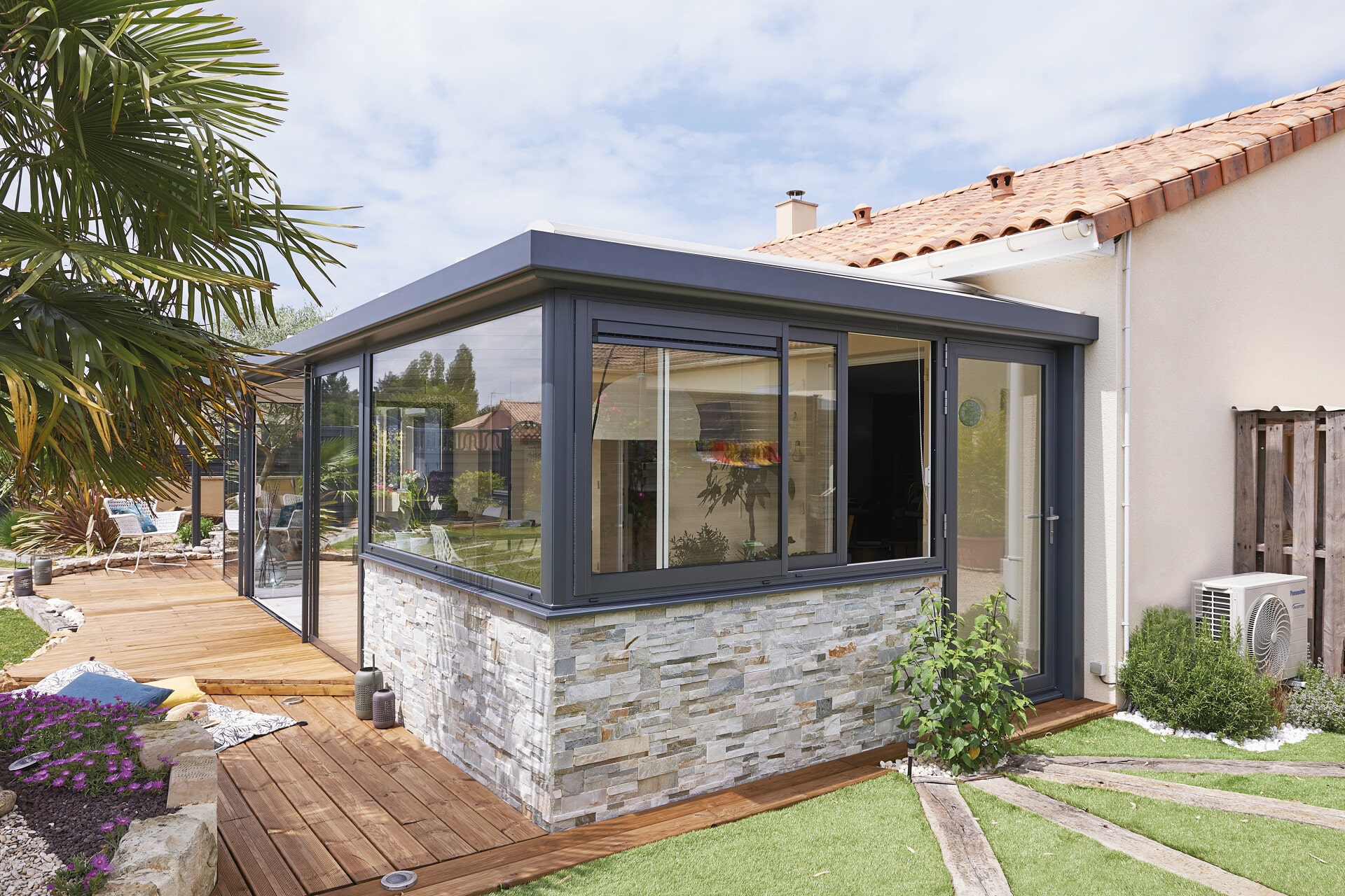 Véranda Verrière : Fabrication en Aluminium - Gustave Rideau